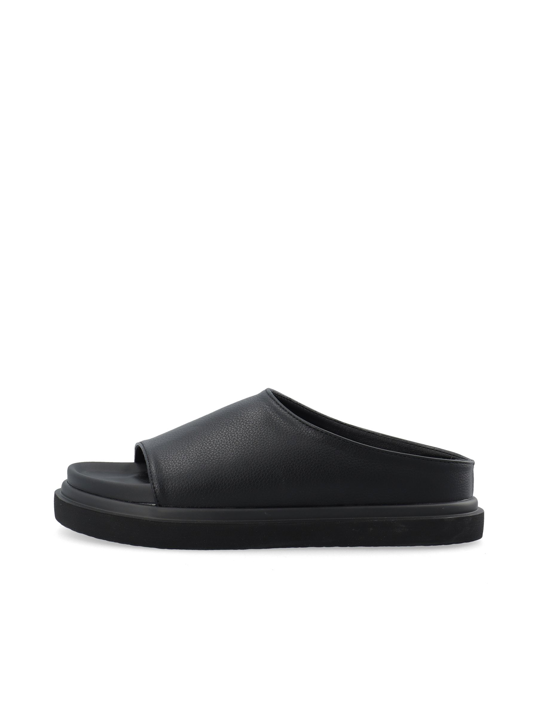 Black BIAMILANO LEATHER SLIDES | Bianco®